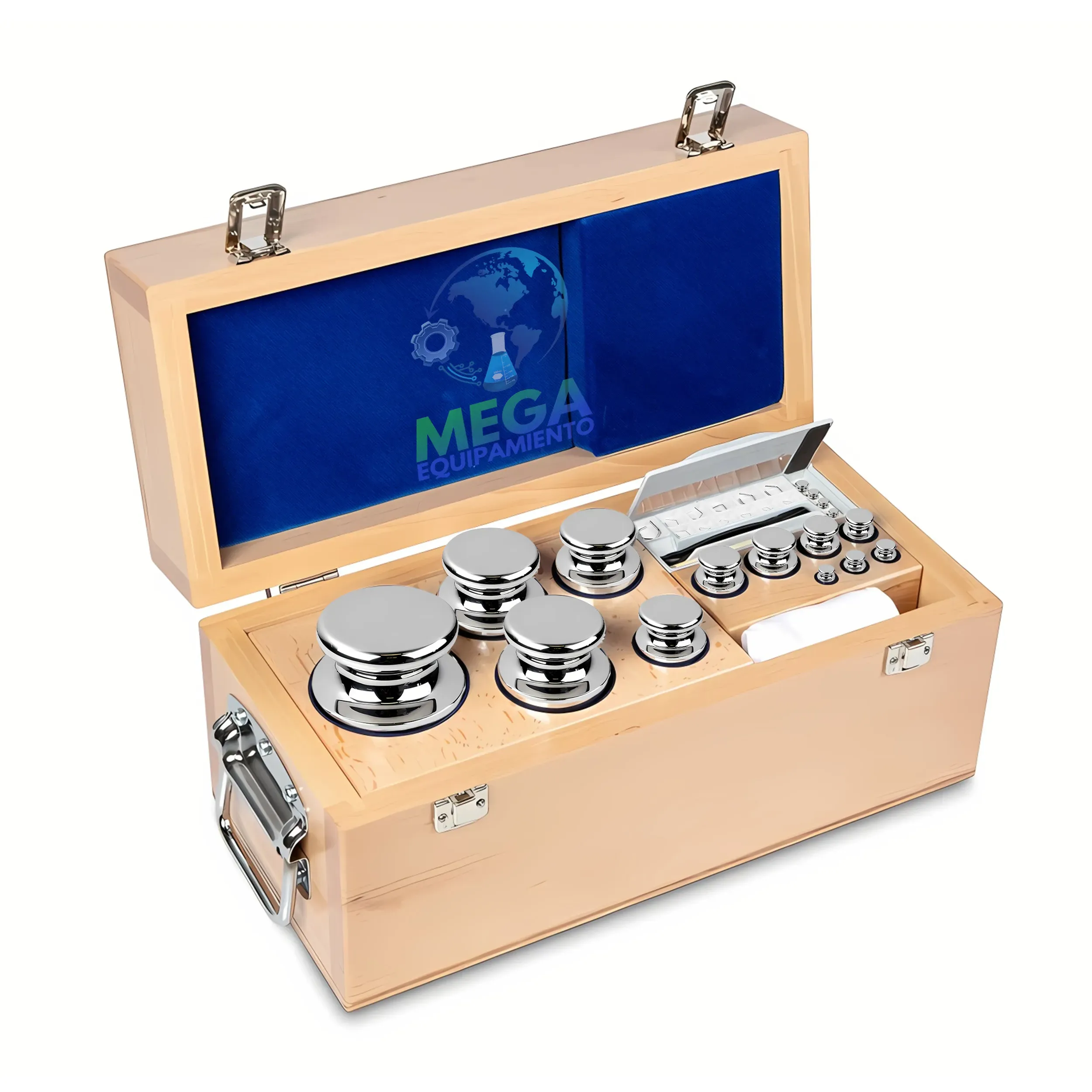 Juego de Pesas de calibración en un estuche de madera - KERN (1 g - 10 ...