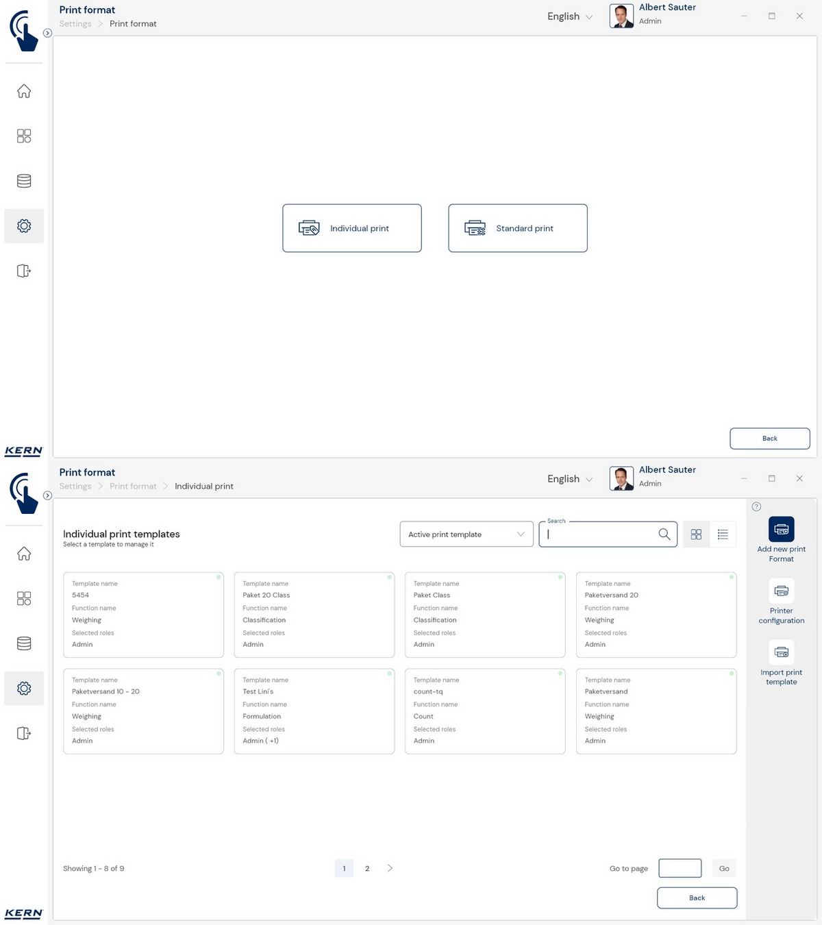 Software SET-14 - KERN (EasyTouch Individual Print - Impresiones personalizables) - kern