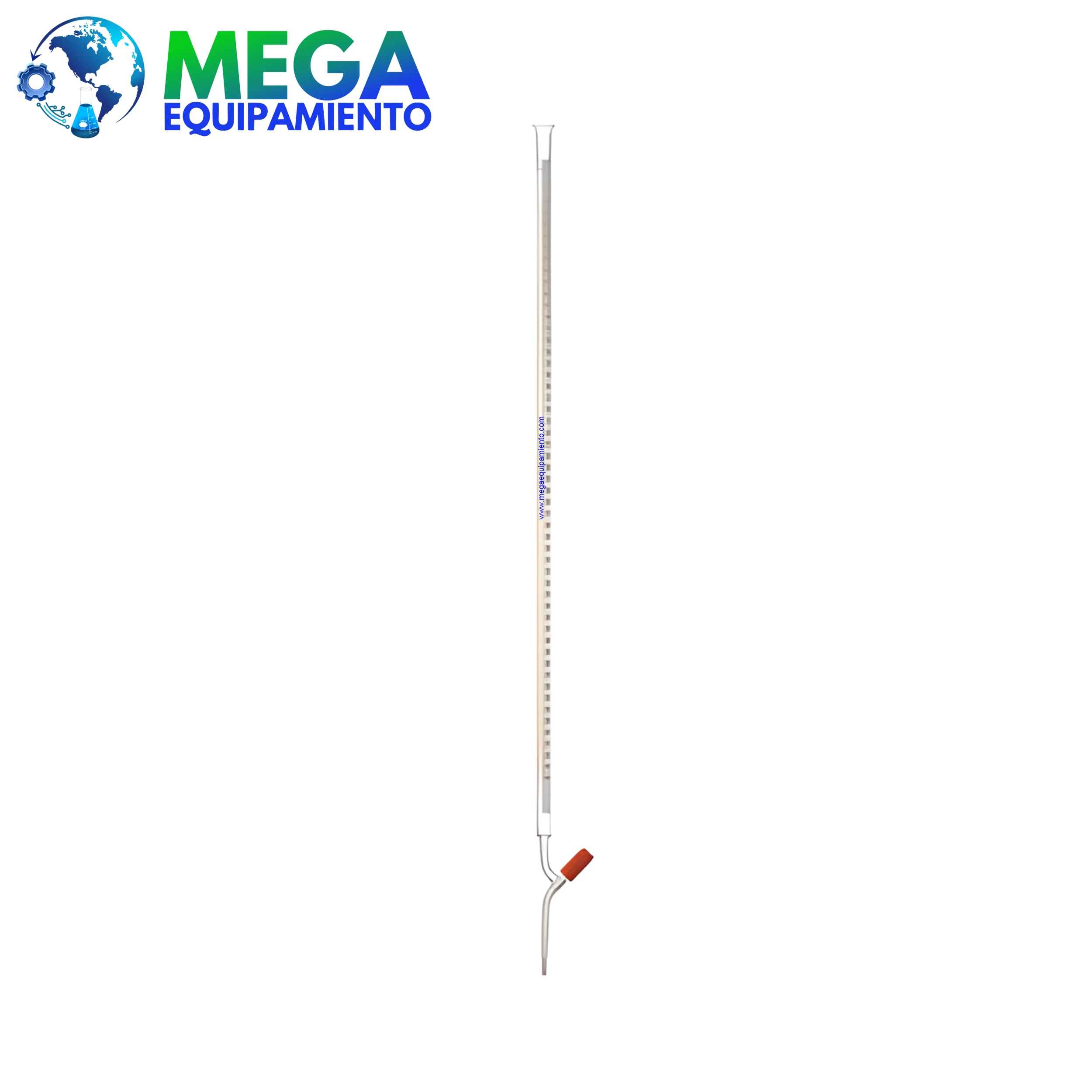 Bureta recta de 50 ml con llave aguja PTFE - POBEL (Clase AS ...