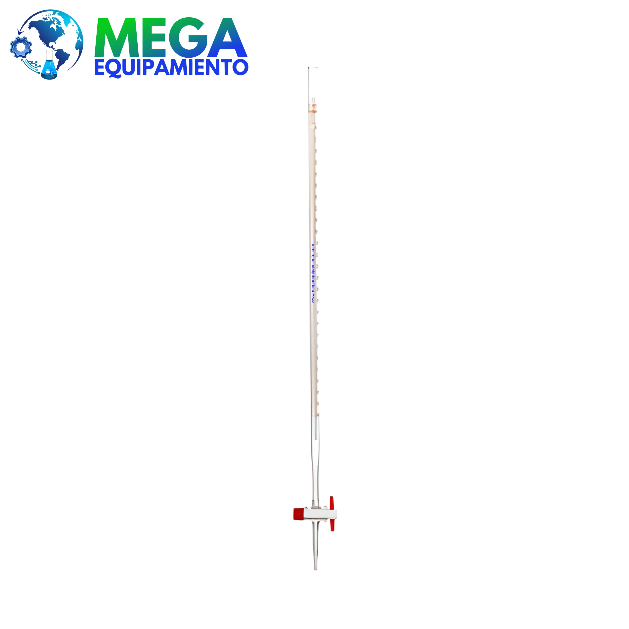 Bureta recta de 25 ml con llave cónica de PTFE - POBEL (Clase AS ...